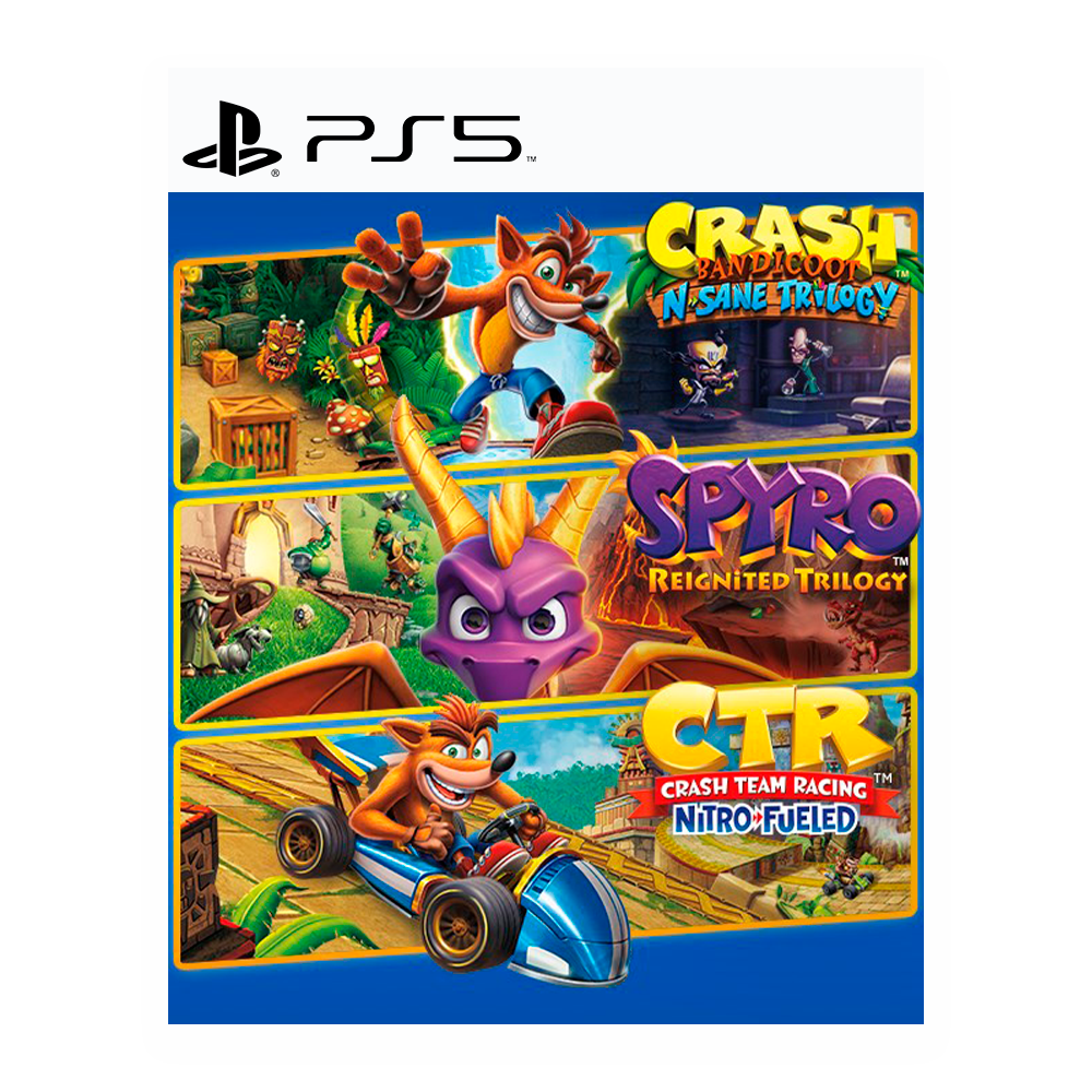 Crash + Spyro Triple Play Bundle – PS5 RETRO – Chicle Store